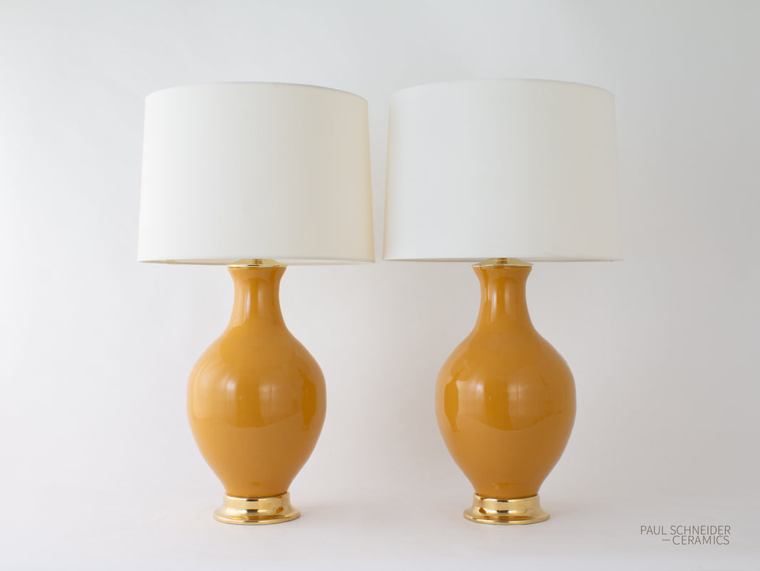 Mustard Table Lamps – Paul Schneider Ceramics